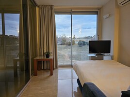 Vista para o campo desde o alojamento