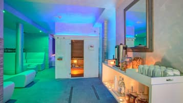 Sauna, banheira de hidromassagem, banho turco, hammam, aromaterapia