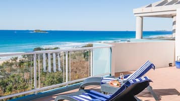 Vista para a praia ou o mar