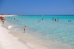 Perto da praia, praia de areia branca 