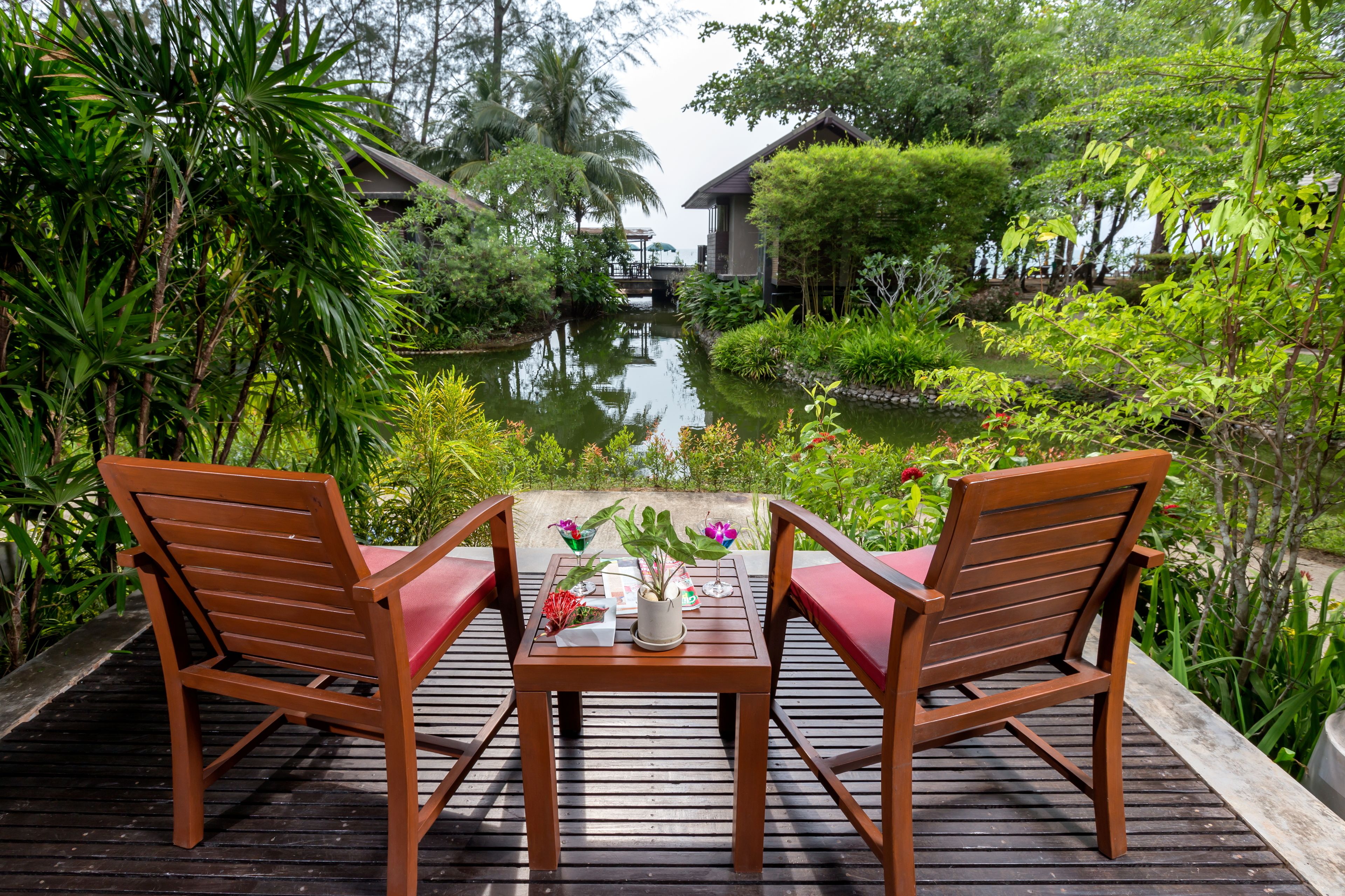 Quarto casal ou duplo grand, vista para o jardim (Manor Villa) | Sacada