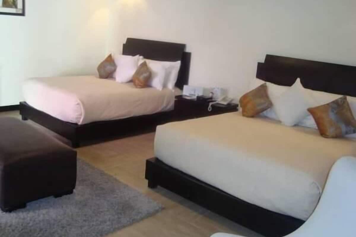 1 quarto, roupas de cama premium, cofres nos quartos