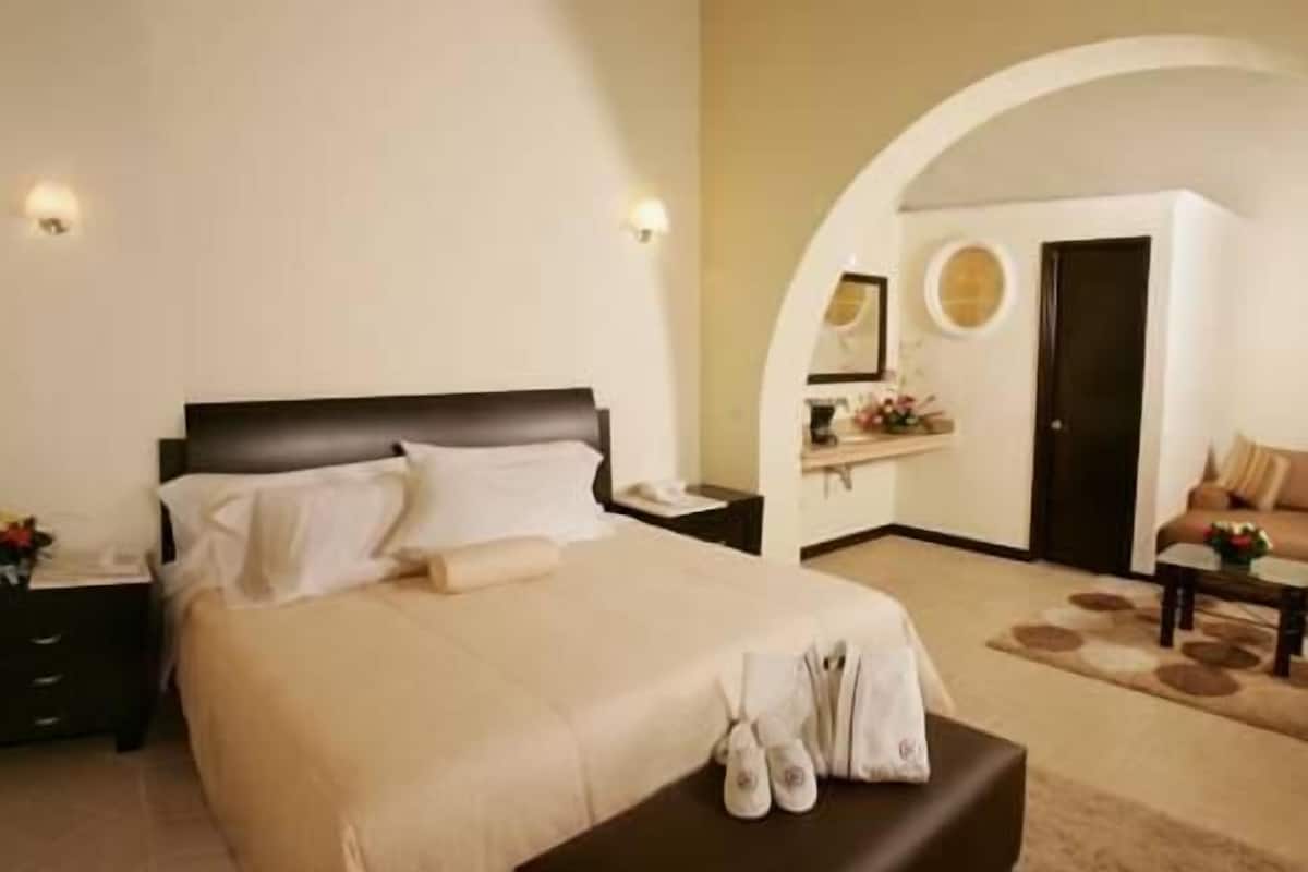 1 quarto, roupas de cama premium, cofres nos quartos