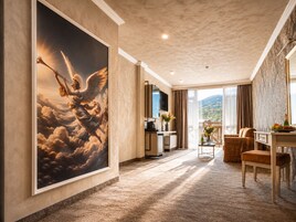 Apartamento Deluxe, 2 quartos | Roupa de alta qualidade, minibar, cofre no quarto 