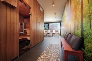 Sauna, massagens 