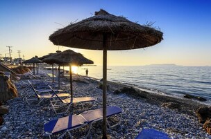 Uma praia privada, voleibol de praia 