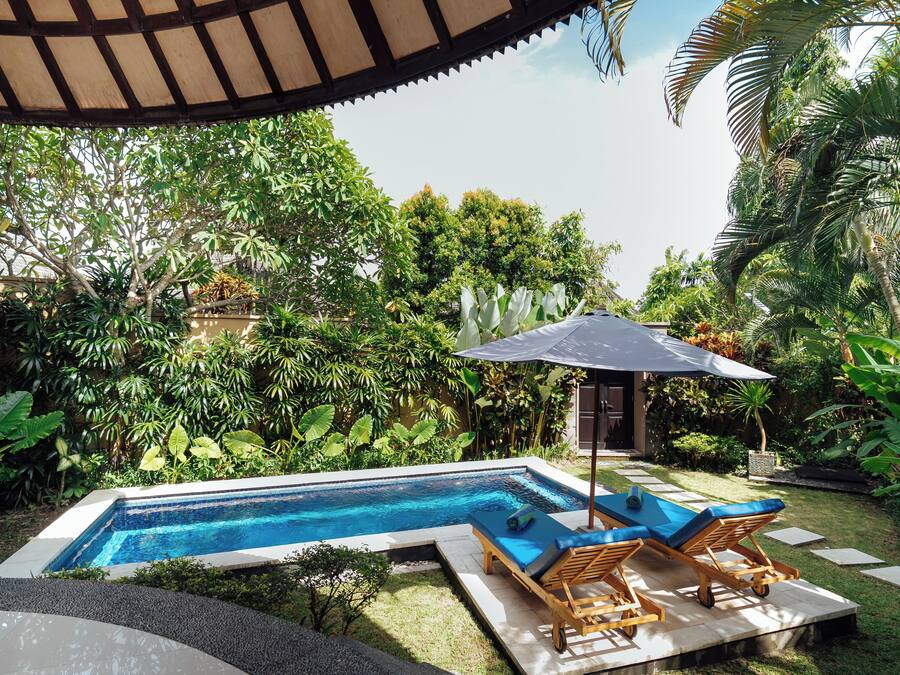 Villa, 2 quartos, piscina privativa | Vista para o jardim