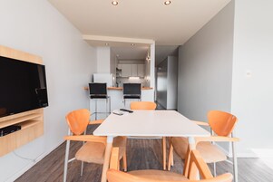 Cobertura executiva, 1 quarto, para não fumantes, vista para o mar | Área de estar