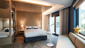1 quarto, edredões de penas, cofre no quarto