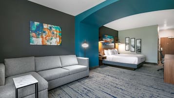 Quarto Deluxe, 1 cama king-size, não fumadores | Roupa de alta qualidade, secretária, ferro/tábua de engomar