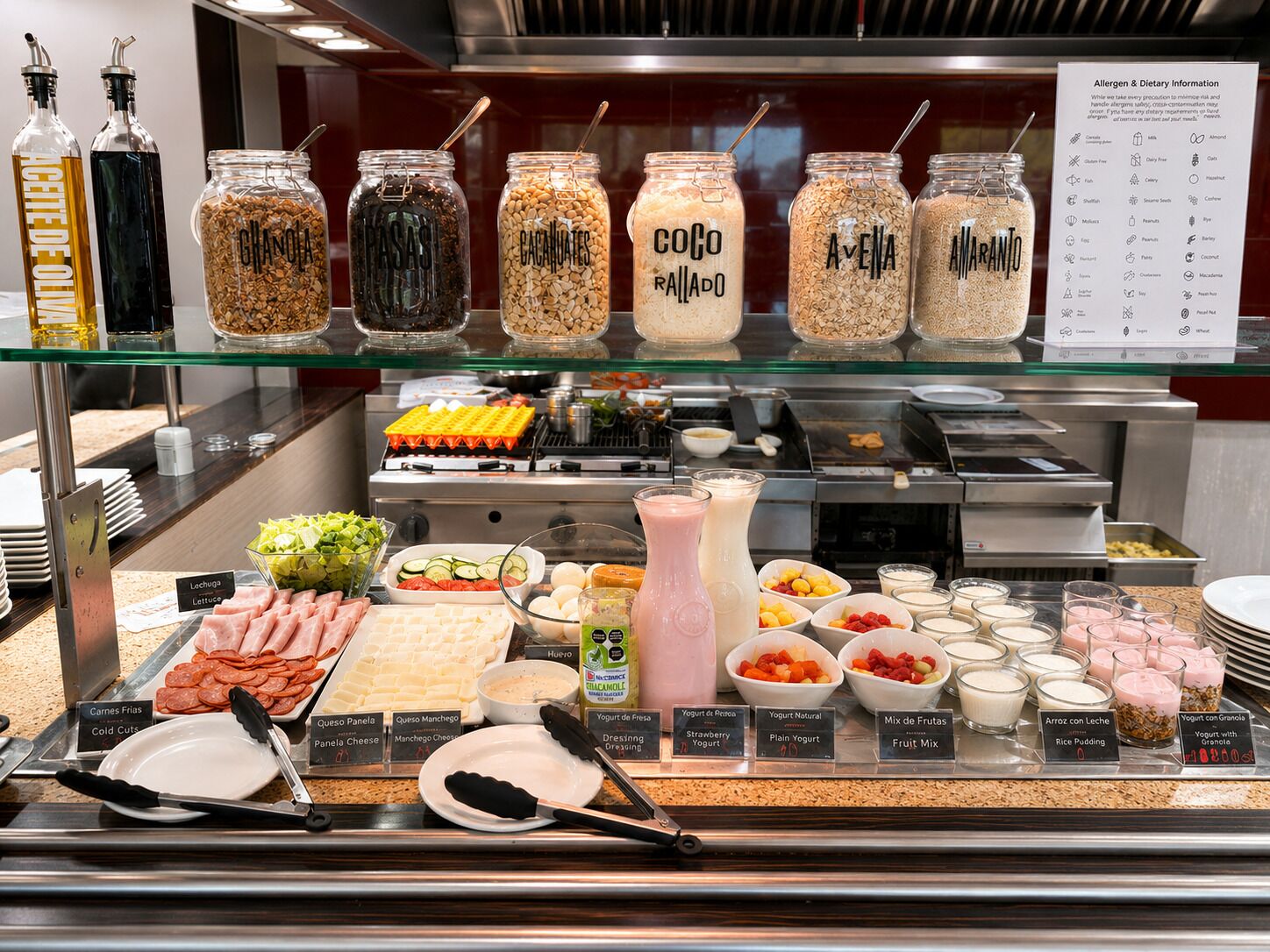 Pequeno-almoço tipo buffet diário mediante uma taxa 