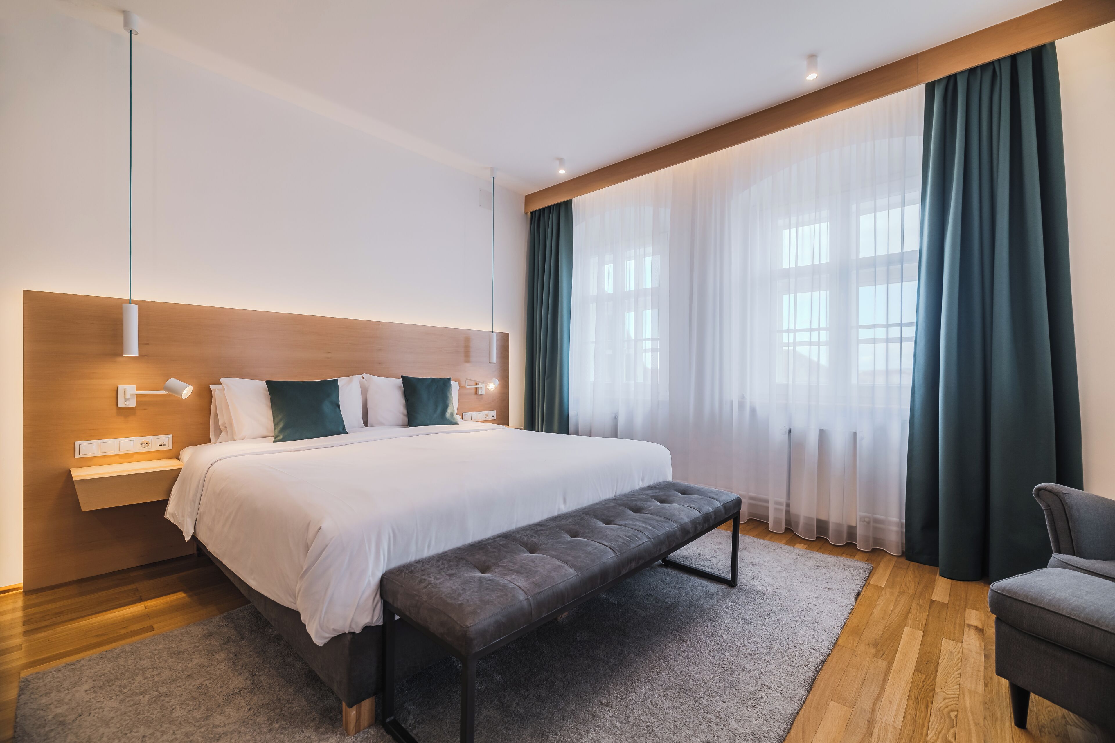 Suíte estúdio júnior | Roupas de cama antialérgicas, frigobar, individualmente decorados