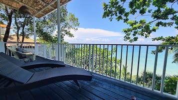 Villa Presidencial, 1 cama king-size, vista para o oceano | Terraço/pátio interior