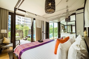 Qualia Jacuzzi Pool Villa | Vista do quarto