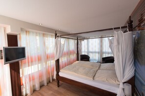 Roupas de cama antialérgicas, cofres nos quartos