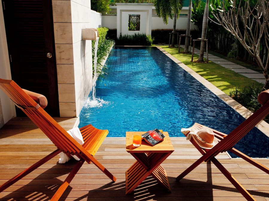 Villa, 4 quartos, piscina privativa | Cofre no quarto, secretária