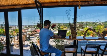 Terraço no piso superior