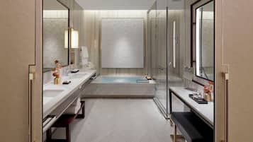 Banheira e chuveiro separados, banheira de imersão