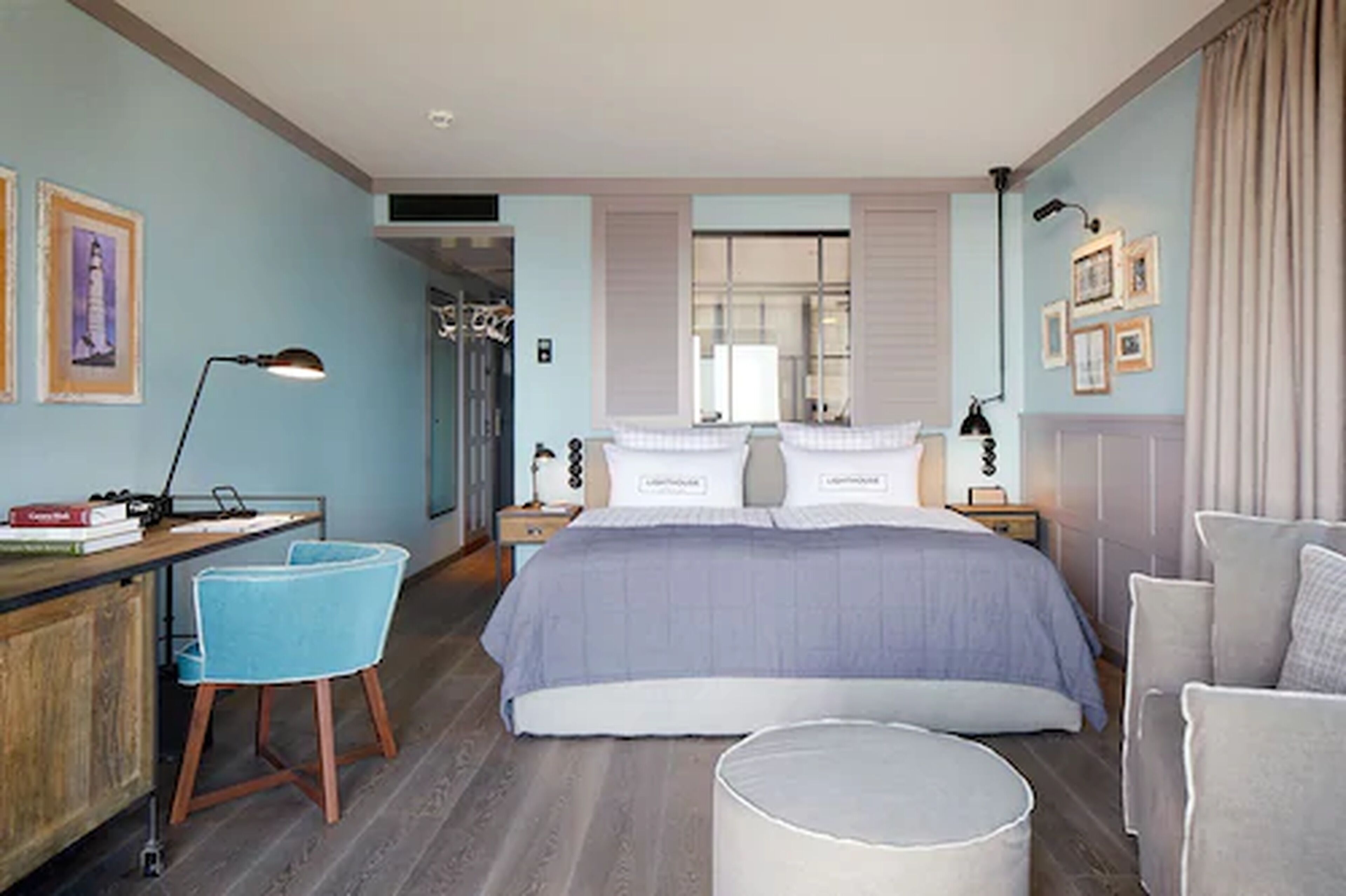 Roupas de cama premium, frigobar (abastecido com itens grátis)