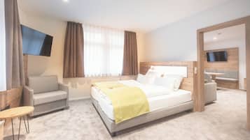 Suíte | 1 quarto, roupas de cama antialérgicas, edredons de pluma