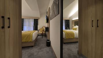 Quarto Individual Design | 1 quarto, cofre com capacidade para portátil