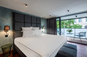 Quarto Duplo (Deluxe Terrasse vue Jardin) | Lençóis de algodão egípcio, roupa de alta qualidade 