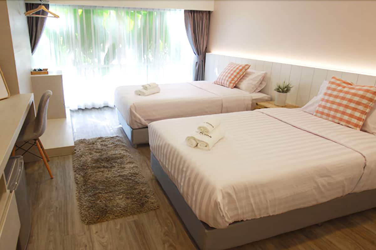 Quarto Twin Básico | Cortinas/cortinados opacos, Wi-fi grátis