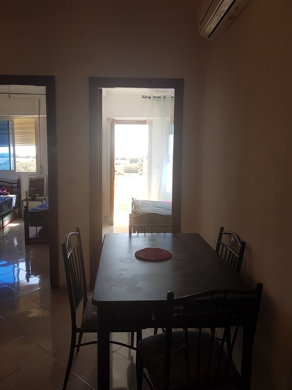 Opções para refeição no quarto