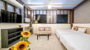 Quarto família (401) | Cortinas blackout, quartos à prova de som, Wi-Fi de cortesia