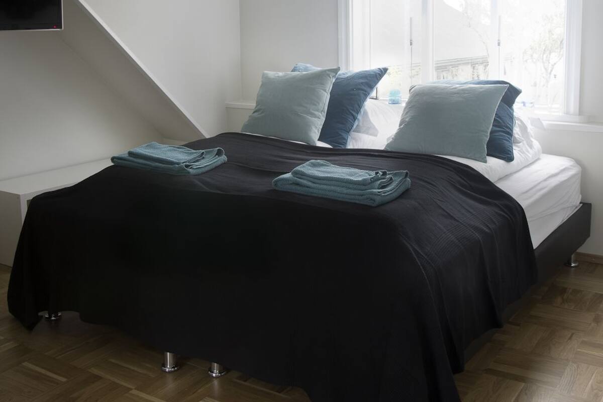 Loft (Bókhlöðustígur 6a) | Cortinas/cortinados opacos, ferro/tábua de engomar, Wi-fi grátis