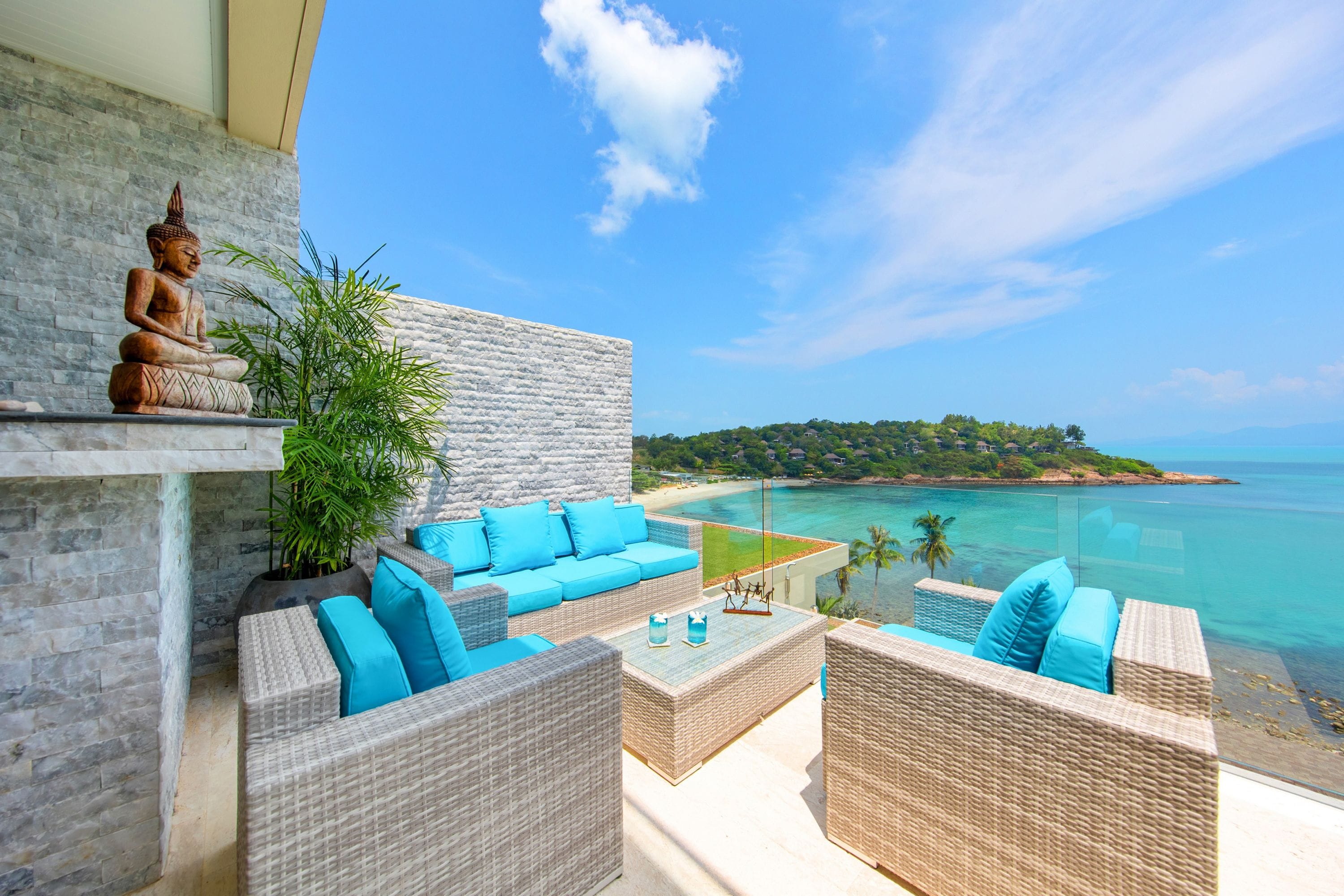 Luxury 5 Bedroom Villa with Ocean View and Private Infinity Pool BY8 | Sala de estar | Smart TV, Netflix, serviços de streaming 