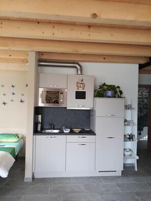 Apartamento Panorâmico, vista para a montanha | Sala de estar | Televisor 