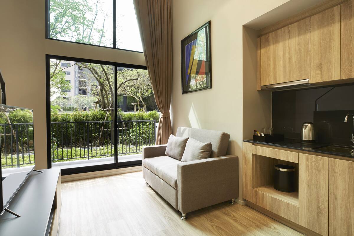 Duplex Double Room | Cofre no quarto, Wi-fi grátis, roupa de cama fornecida 