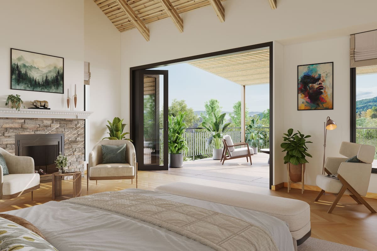 Quarto casal superluxo | 2 quartos, roupas de cama antialérgicas, cofres nos quartos