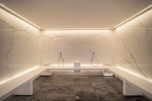 Sala(s) para tratamentos a casais, sauna, tratamentos corporais 