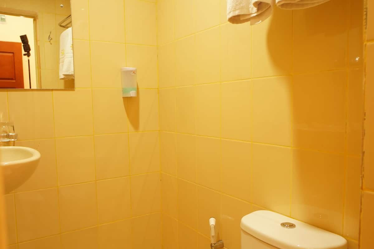 Quarto Duplo Standard | Casa de banho | Um polibã