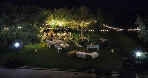 Espaço exterior para banquetes