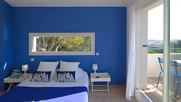 Quarto Duplo, casa de banho anexa, vista para o mar (Le Pêcheur) | 1 quarto, cofre no quarto, cortinas/cortinados opacos