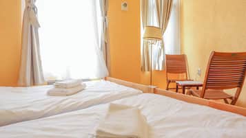Classic Double or Twin Room, Shared Bathroom, City View | Quartos à prova de som, ferros/tábuas de passar roupa, Wi-Fi de cortesia