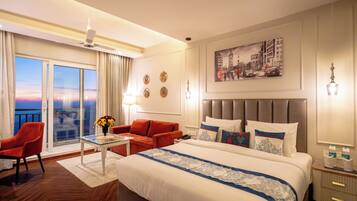 Quarto premium, vista para o vale | Roupas de cama premium, edredons de pluma