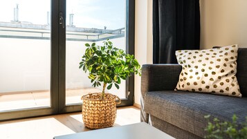 Apartamento Superior | Roupa hipoalergénica, cortinas/cortinados opacos 