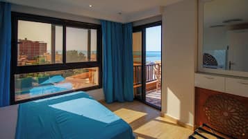 SeaView Turtles A34 sea view panorama | Individualmente mobiliados, cortinas blackout