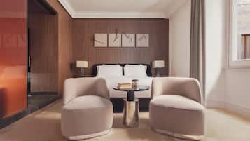1 quarto, roupas de cama premium, frigobar, cofres nos quartos