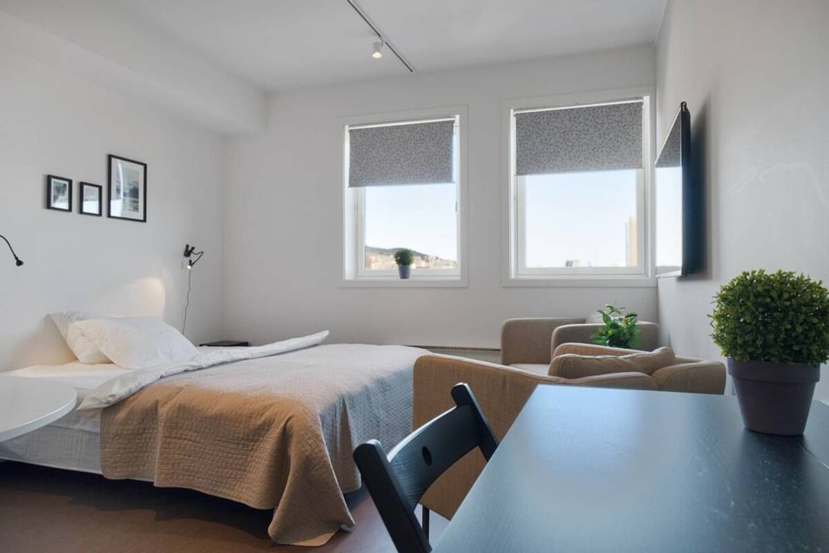 Estúdio | Cortinas/cortinados opacos, Wi-fi grátis, com decoração personalizada 