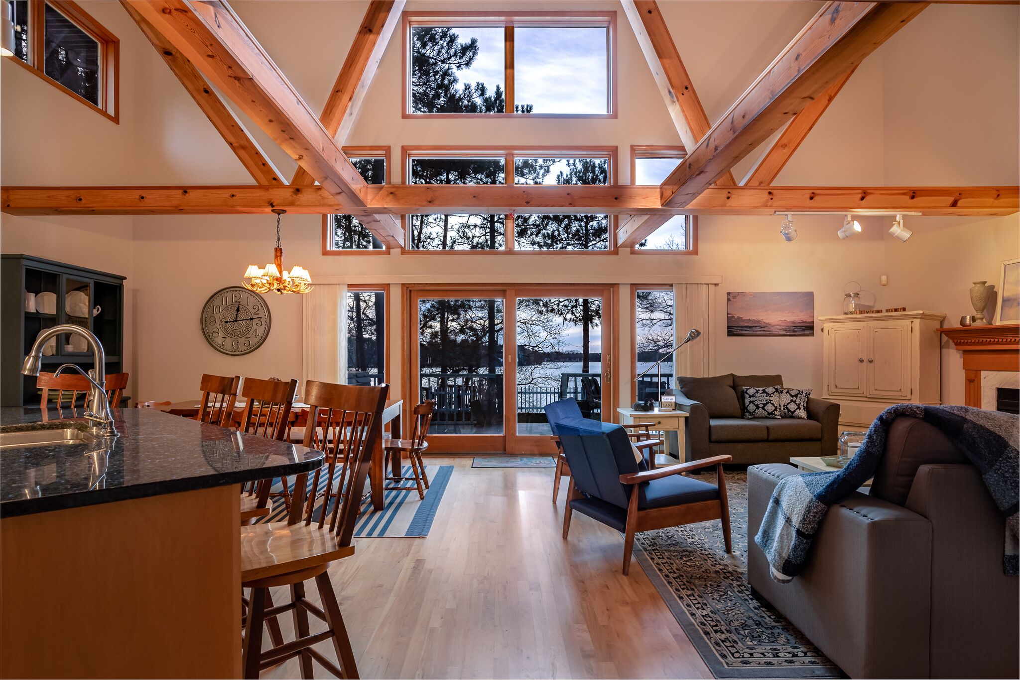 Beautiful 8000 Sq. Ft. Log Home With 200 Feet Of Private Frontage on ...