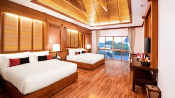 Grand Superior Room (with Air Purifier) | Roupa de alta qualidade, camas de colchão Select Comfort