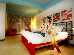 Quarto casal superior, 1 cama King, para não fumantes | Wi-Fi de cortesia