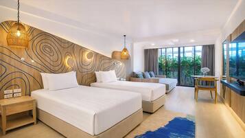 Quarto casal ou duplo luxo | Roupas de cama premium, frigobar, cofres nos quartos, escrivaninha