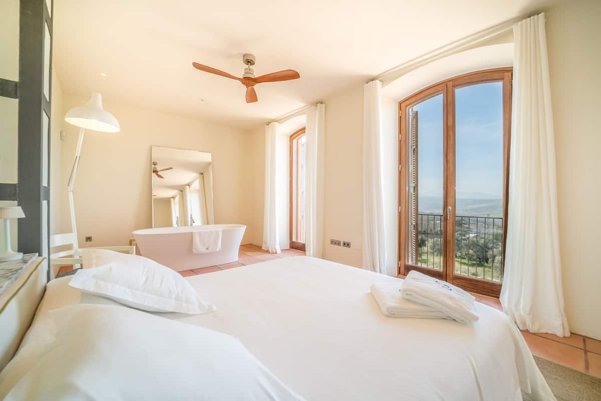 Lençóis de algodão egípcio, roupa de alta qualidade, minibar 