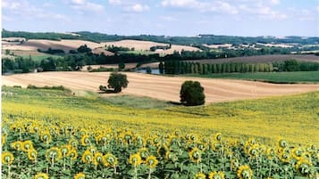 Vista para o campo desde o alojamento